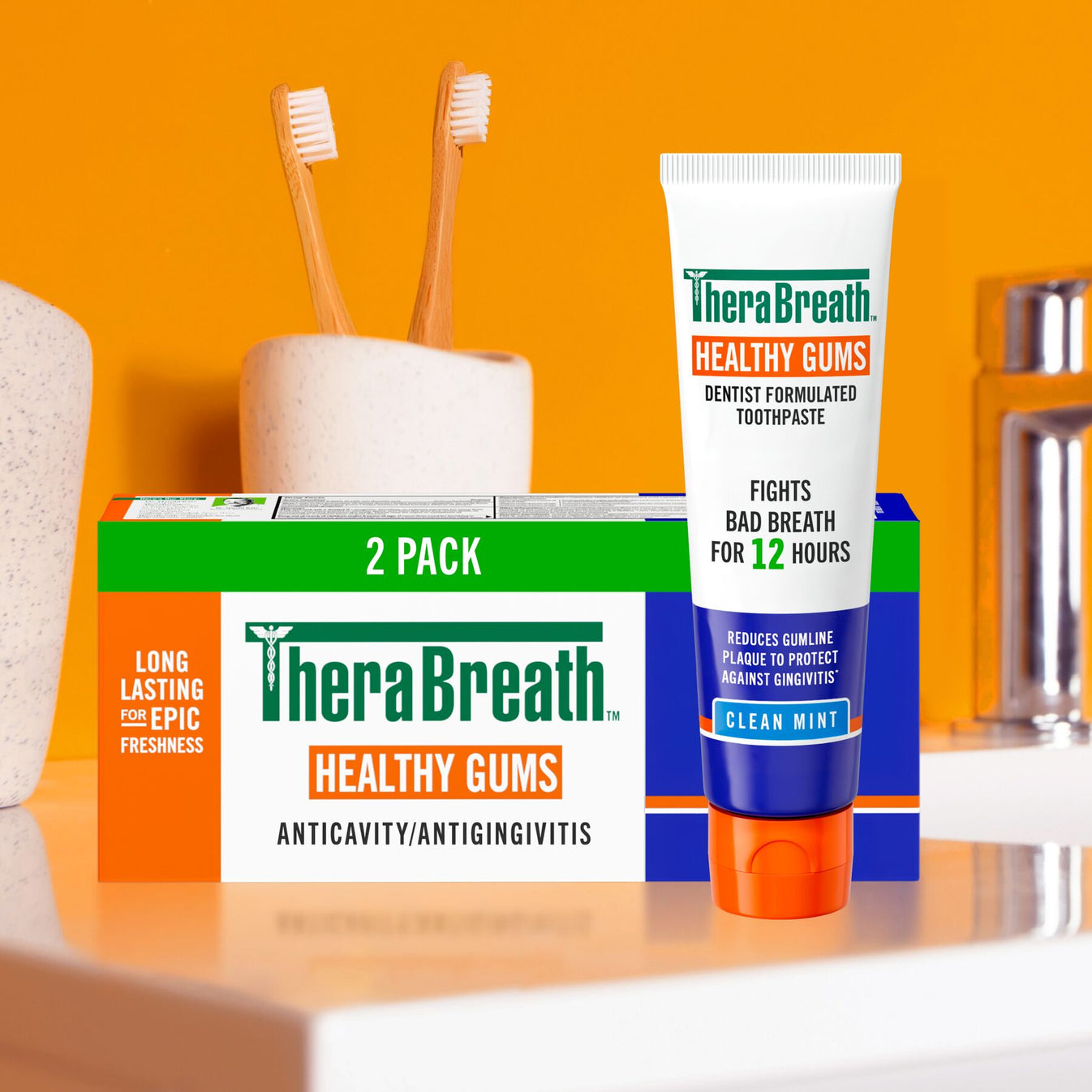 TheraBreath Healthy Gums Toothpaste, Helps Fight Gingivitis, Clean Min